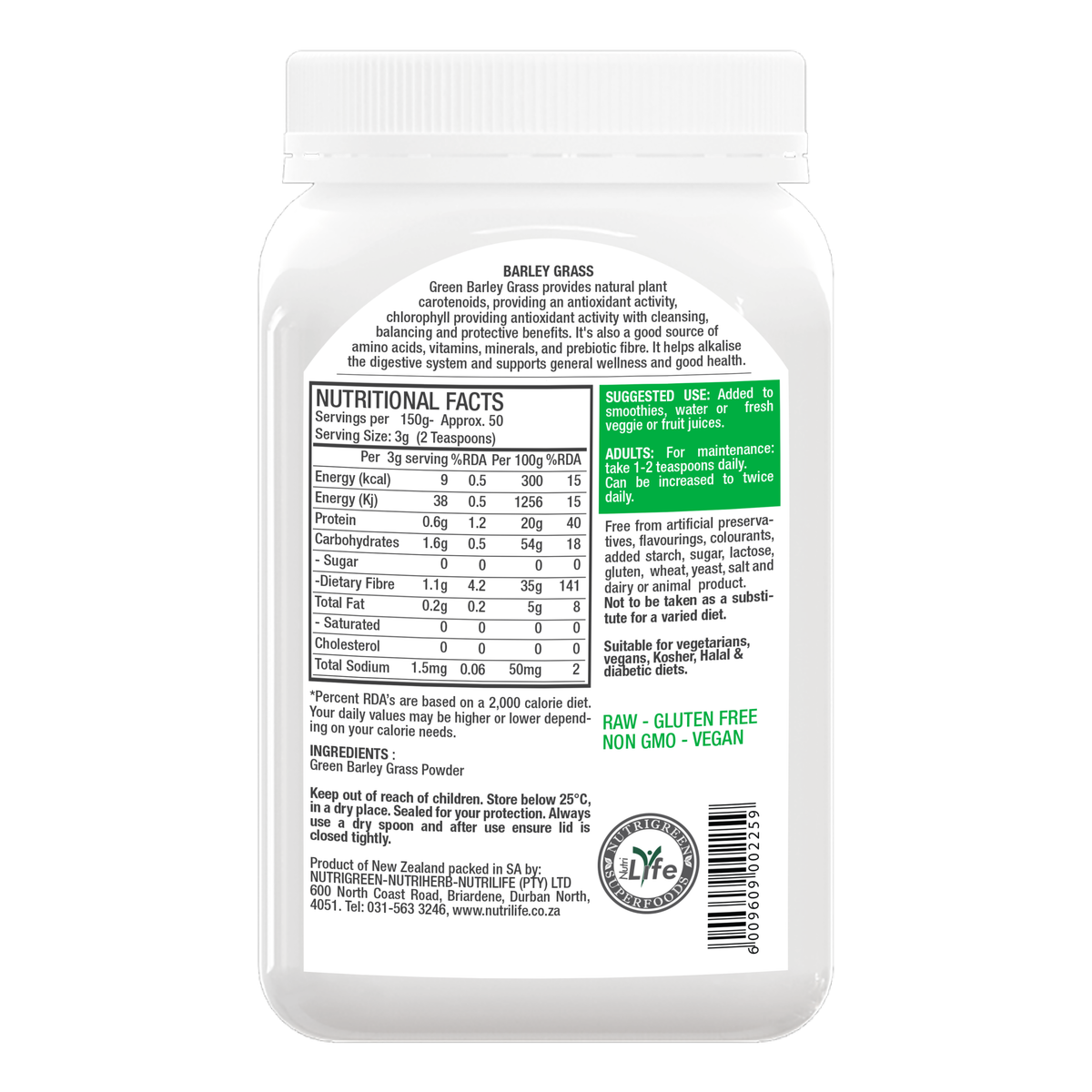 Nutrigreen Green Barley Grass Superfood – Nutrigreen Nutriherb Nutrilife